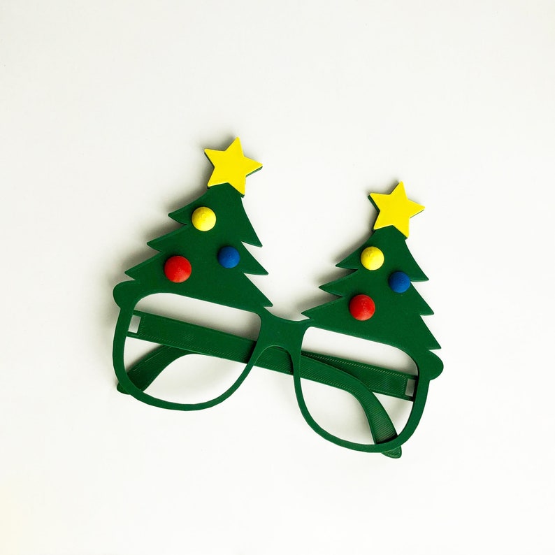 Christmas Tree Funny Eye Glasses - 2024 Novelty Party Decor - Selfie ...