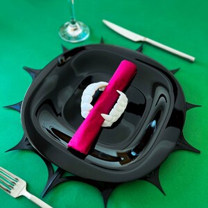 Halloween Themed Vampire Teeth Napkin Rings - Dracula Dinner Party ...