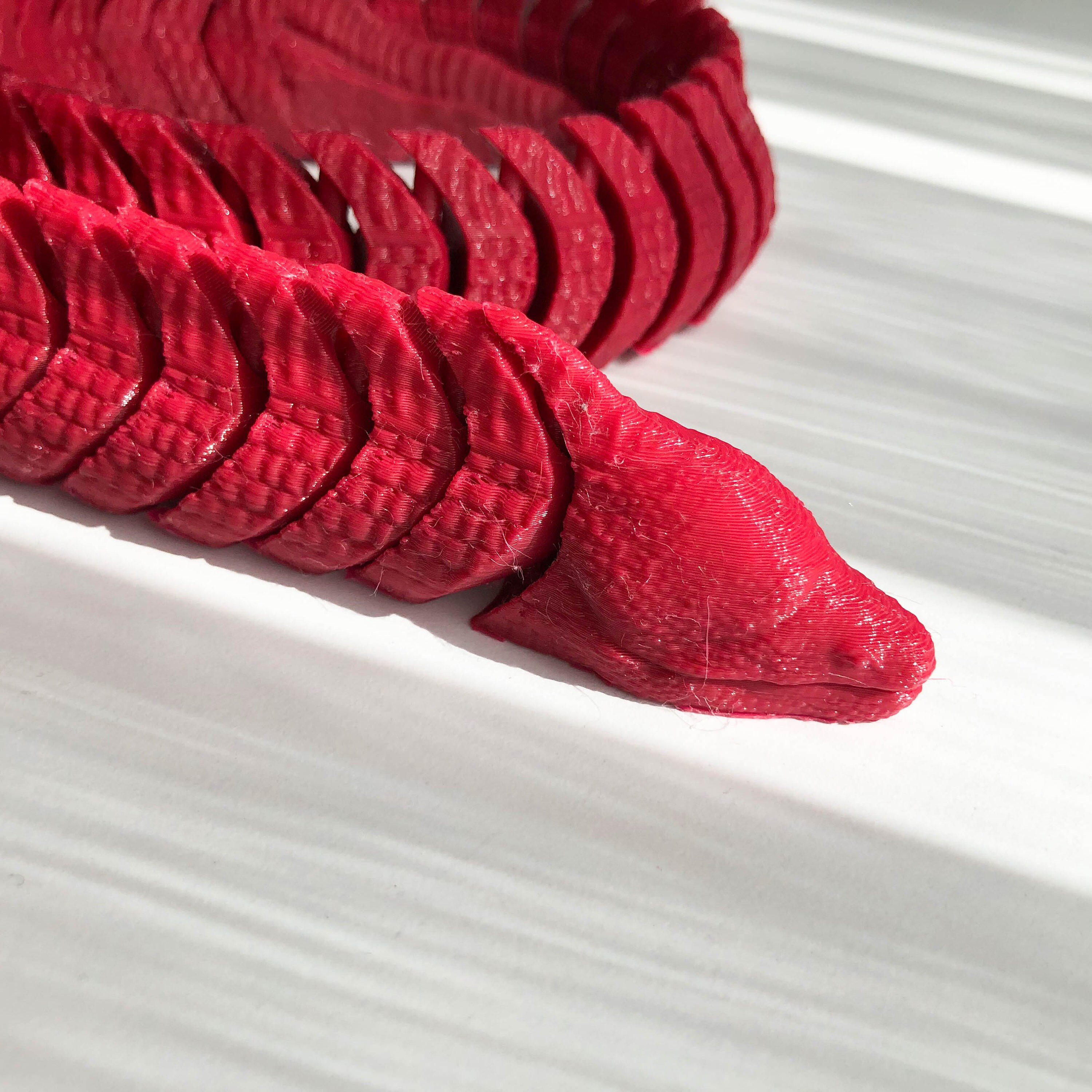 Articulated Eddie the Eel Fidget Toy 3D Printed Tabletop - Etsy