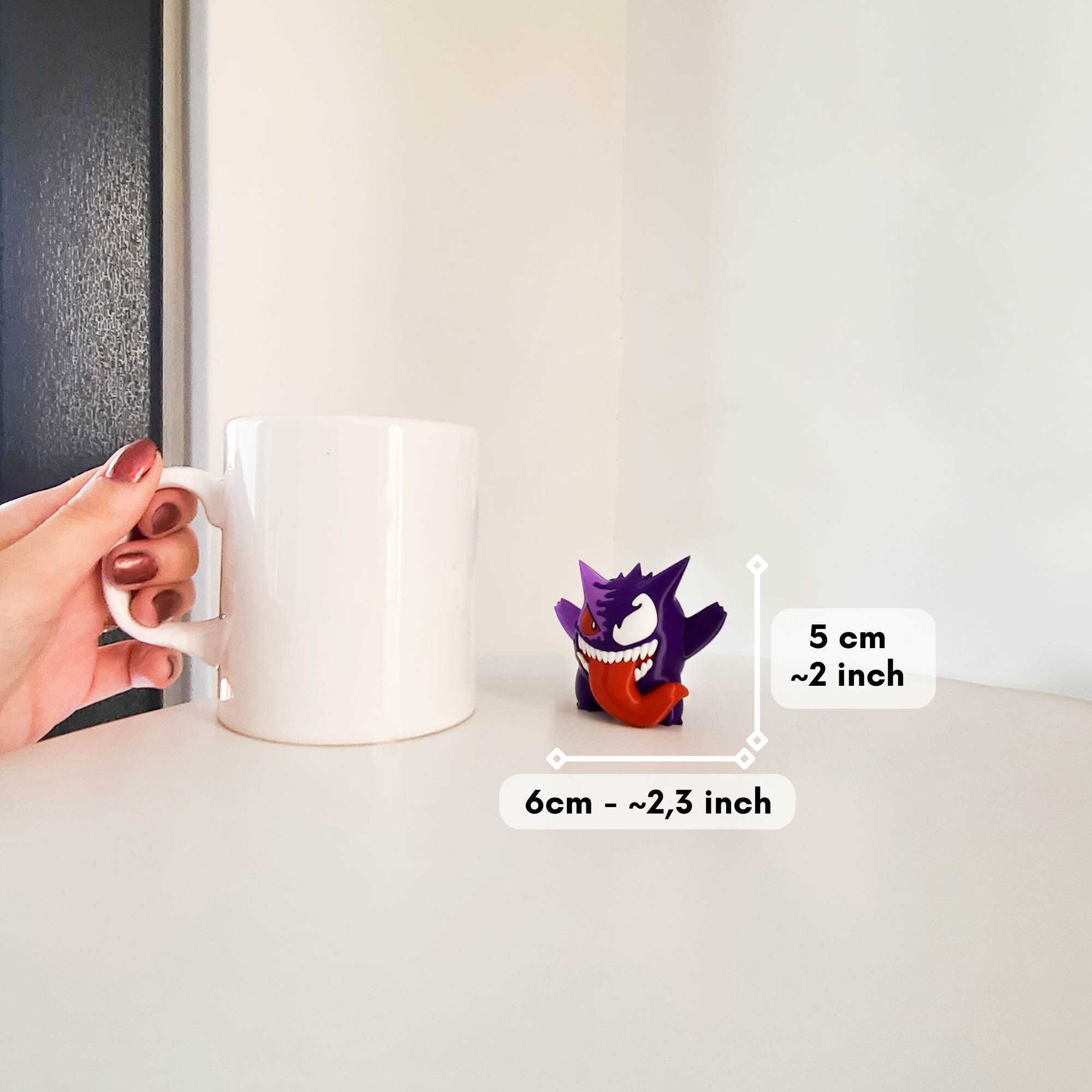 Symbiote Gengar Ghost Pokemon Figure, Multicolor Gengar Desk Toy ...