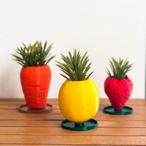 Lemon Shaped Yellow Unique Indoor Planter - Lemon Succulent Pot - Hand ...
