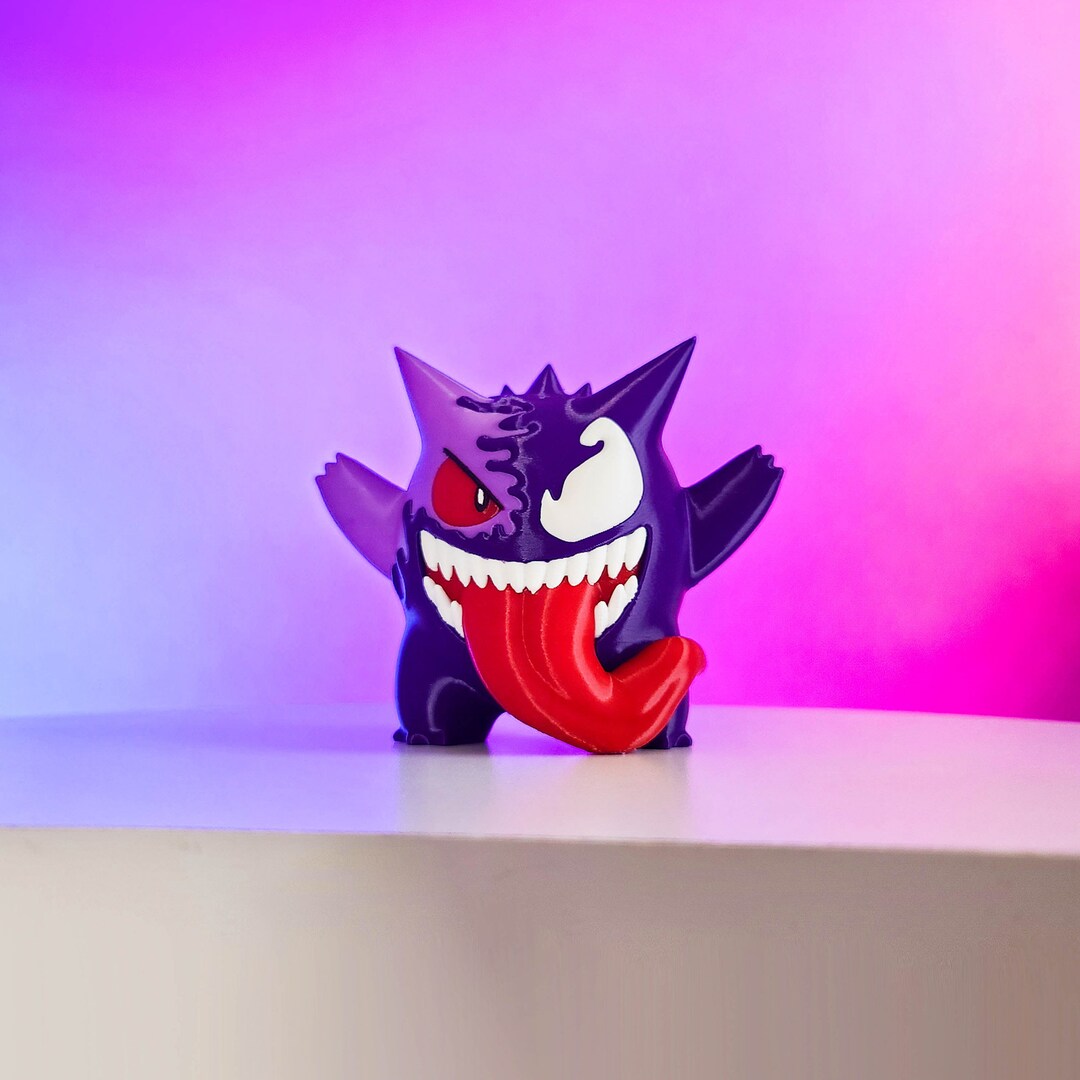 Symbiote Gengar Ghost Pokemon Figure, Multicolor Gengar Desk Toy ...