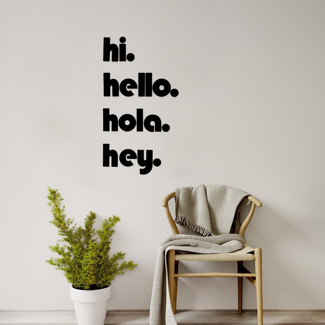Hello Wall Decor, Hello Sign, Front Door Decor, Welcome Sign, Hallway ...
