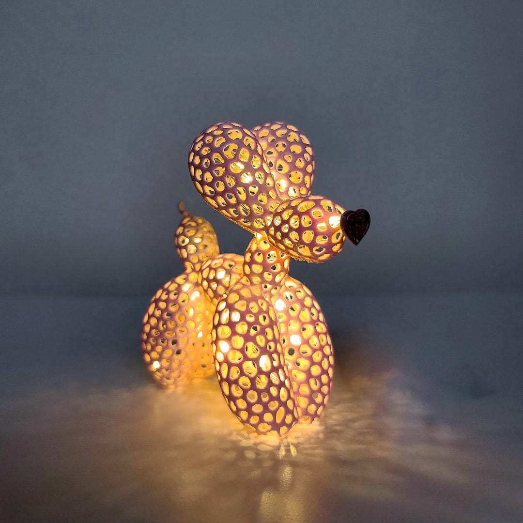 Valentine's Day Special Design Balloon Dog Light, Romantic Night Light ...