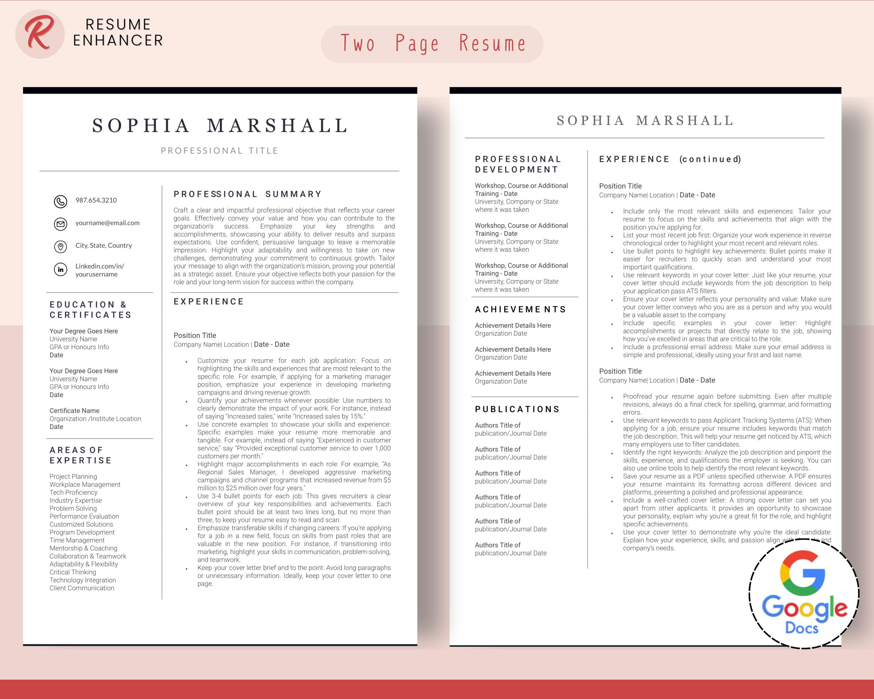 FBI Resume Template, Department of Homeland Security Resume for Google ...