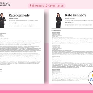 Teacher Resume Template for Google Docs, Professional | Substitute ...