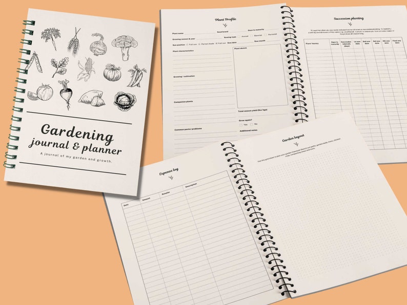 Garden Journal & Planner Digital, Gardening Log, Gardening Organiser ...