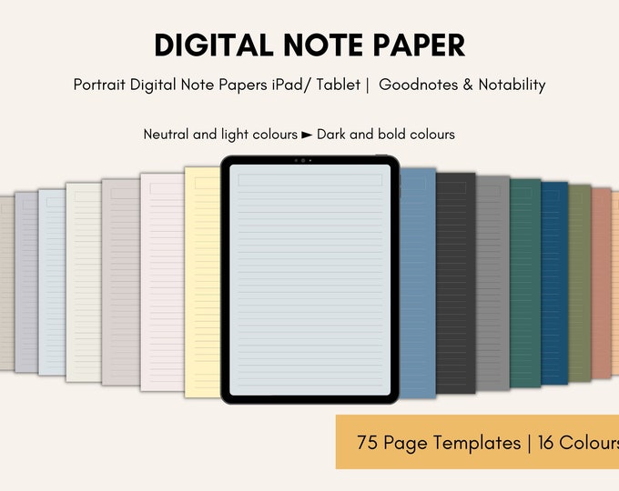 168 Paper Texture Digital Note Taking Template, Dot, Grid, Lined ...