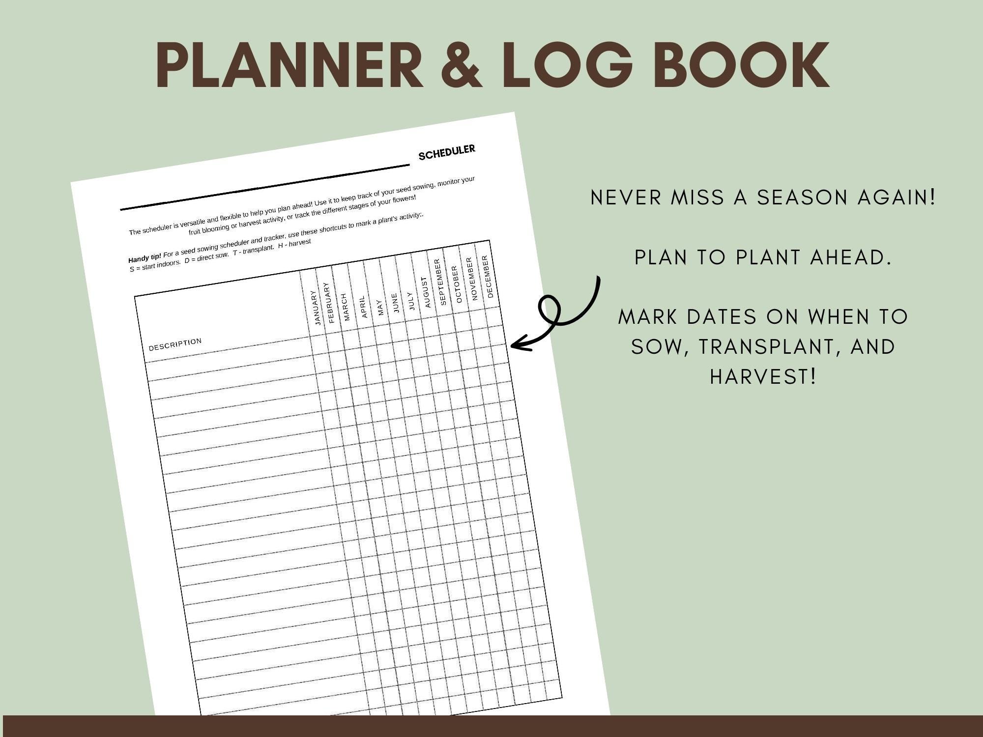 Garden Planner & Log Book: Monthly Gardening Organizer for Avid ...