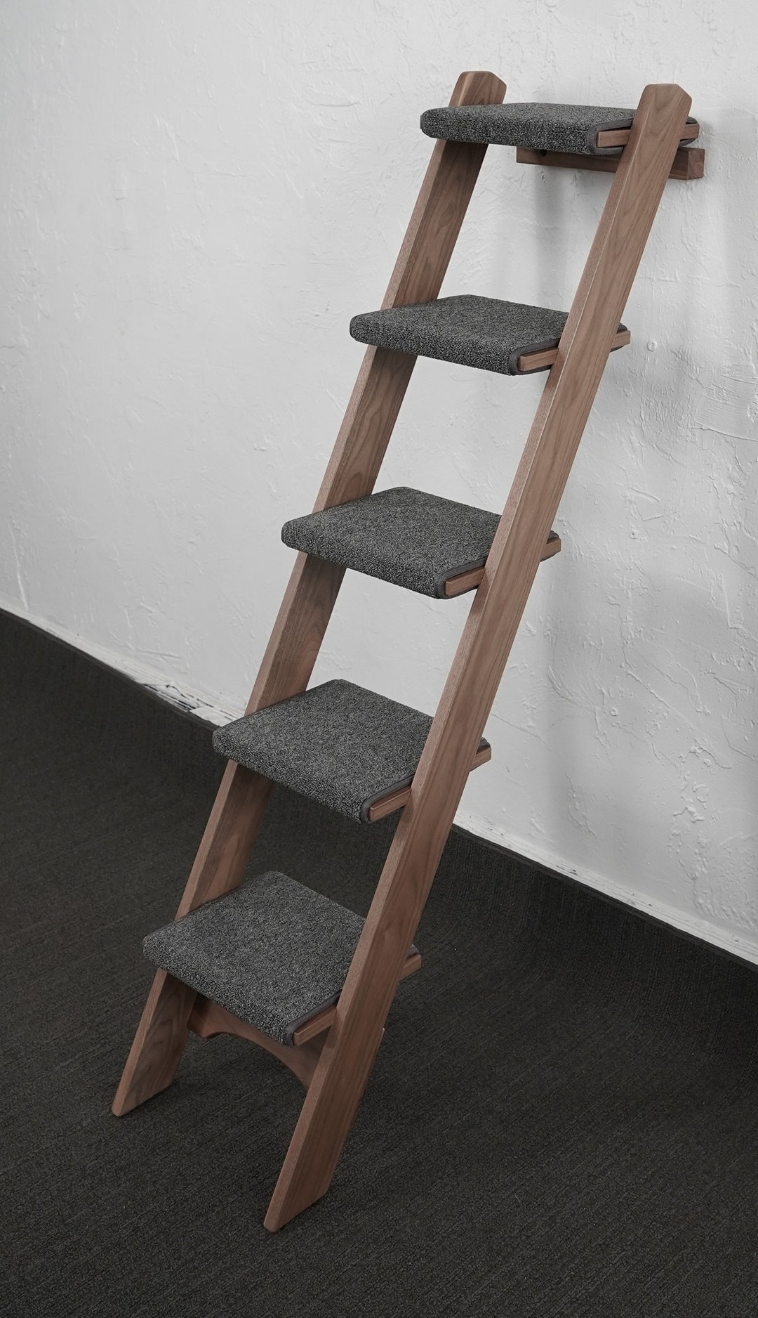 Cat Ladder - 5 Step Walnut Hardwood | Beautifully Designed Pet ...
