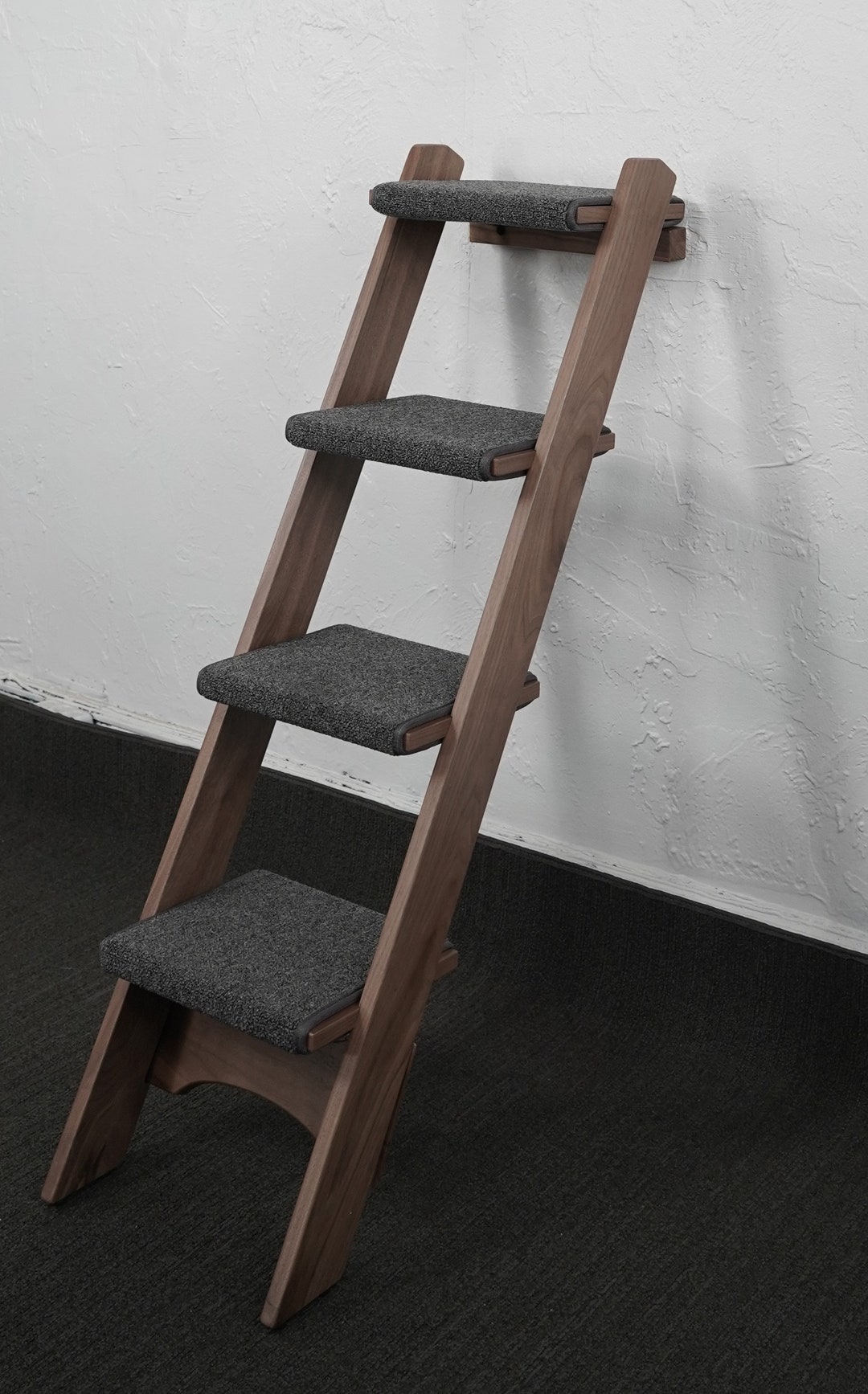 Cat Ladder - 4 Step Walnut Hardwood | Beautifully Designed Pet ...