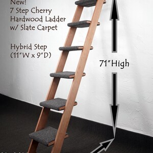 Cat Ladder - 7 Step Cherry Hardwood | Movable Cat Perch – Always ...