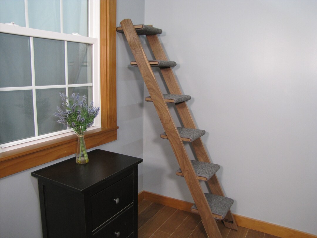 Cat Ladder - 6 Step Walnut Hardwood | Beautifully Designed Pet ...