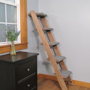 Cat Ladder - 5 Step Walnut Hardwood | Beautifully Designed Pet ...