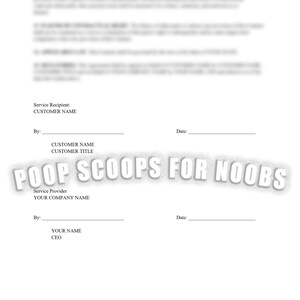 Contract Template for Pet Waste Removal Services - Etsy