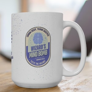 Runescape Fan Art Ceramic Mug, Wizard's Mind Bomb Fantasy Tankard ...