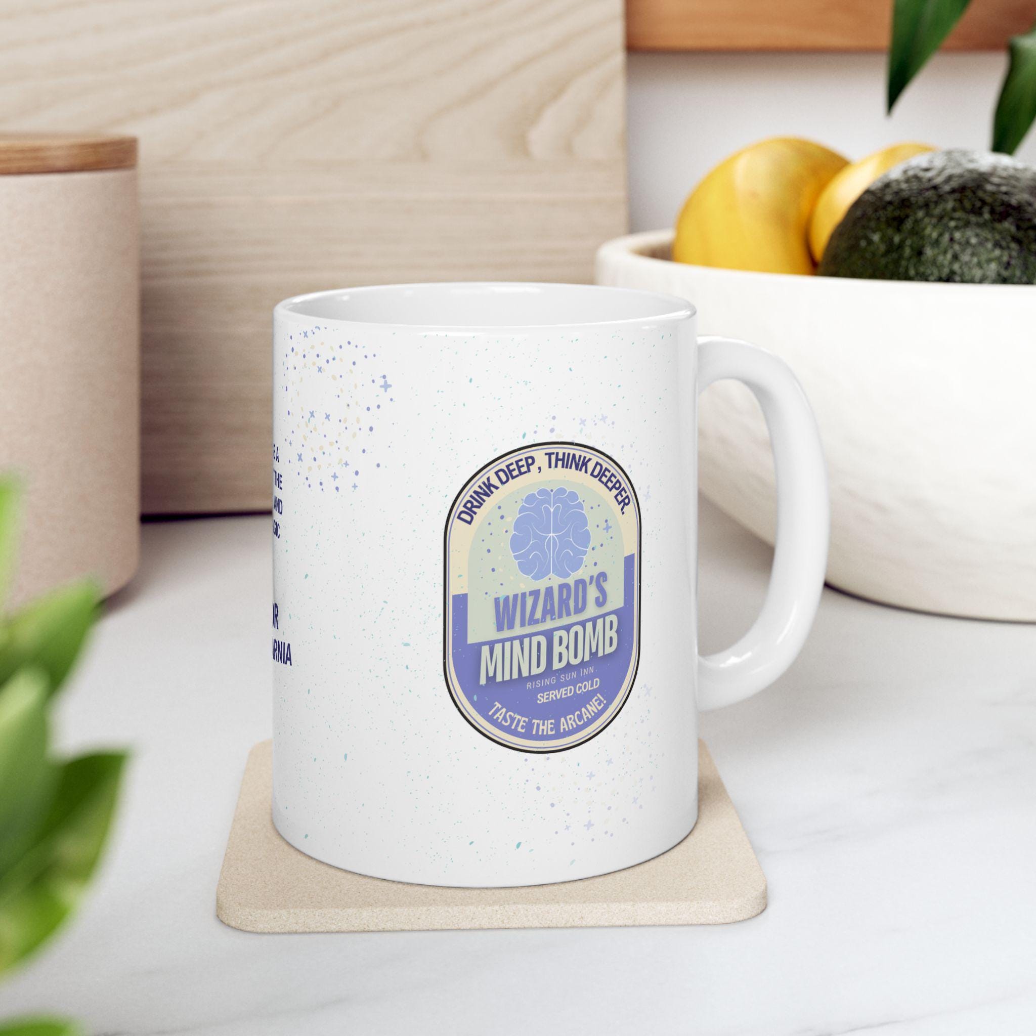 Runescape Fan Art Ceramic Mug, Wizard's Mind Bomb Fantasy Tankard ...