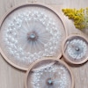 Exquisite Hand Embroidered Dandelion in a Dew on Tulle. Bohemianwall ...