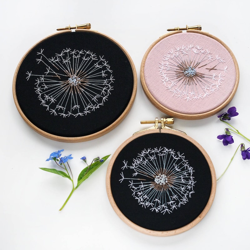 Dandelion Embroidery - Etsy