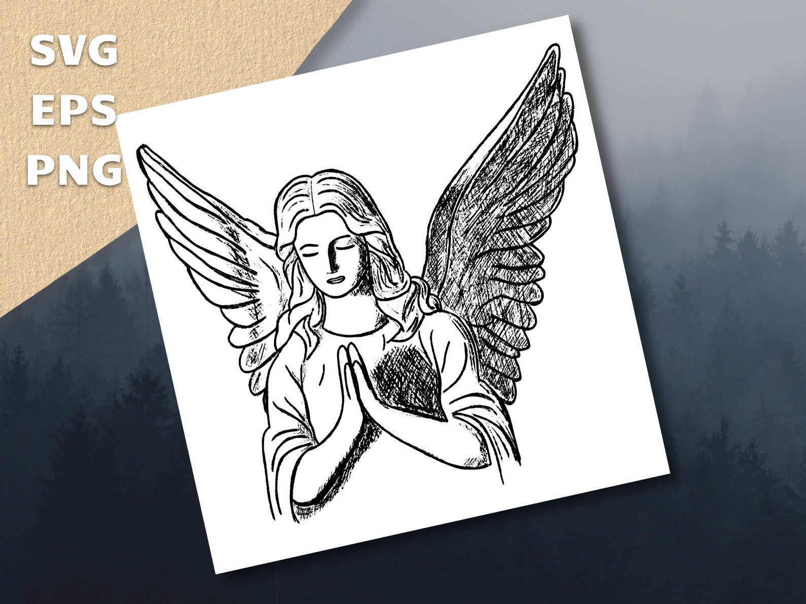 Plotterdatei Engel SVG PNG EPS digitaler Download Plotter - Etsy.de