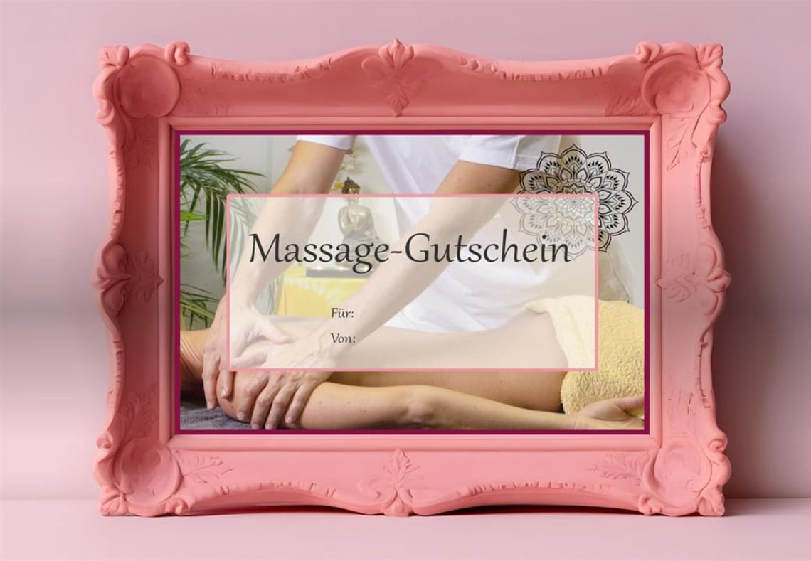 Digitaler Massage-Gutschein // Vorlage zum Ausdrucken // last minute Geschenkidee - Etsy.de