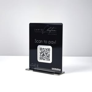 Custom QR Code Payment Sign With NFC - Acrylic Business Sign - Etsy