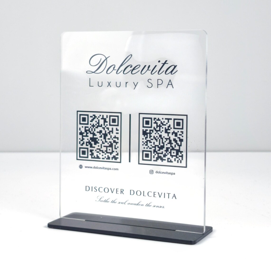 Custom Acrylic QR Code Business Sign: Salon & Spa Marketing - Etsy