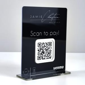 Custom QR Code Payment Sign With NFC - Acrylic Business Sign - Etsy