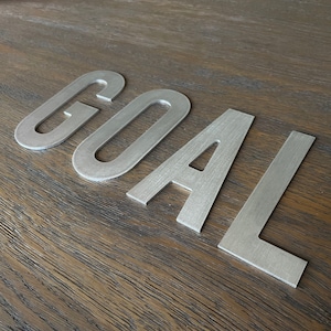 Big or Small Brushed Aluminum Letters, Custom Cut-out Letters, Outdoor ...