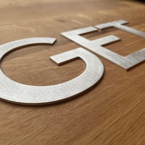 Shiny Aluminum Small or Big Metal Letters, 2" to 12" Tall Metal Letters ...