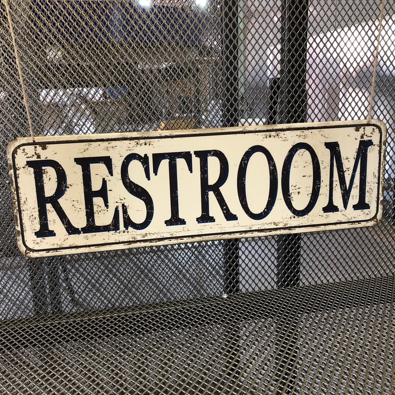 Retro Restroom Sign - Etsy