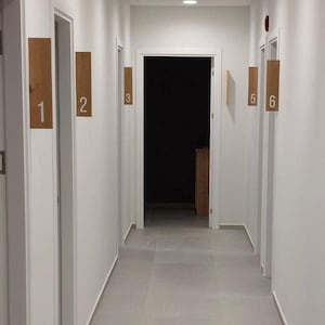 Custom Wood Projecting Sign, Hallway Flag Wood Sign, Corridor Signs for ...