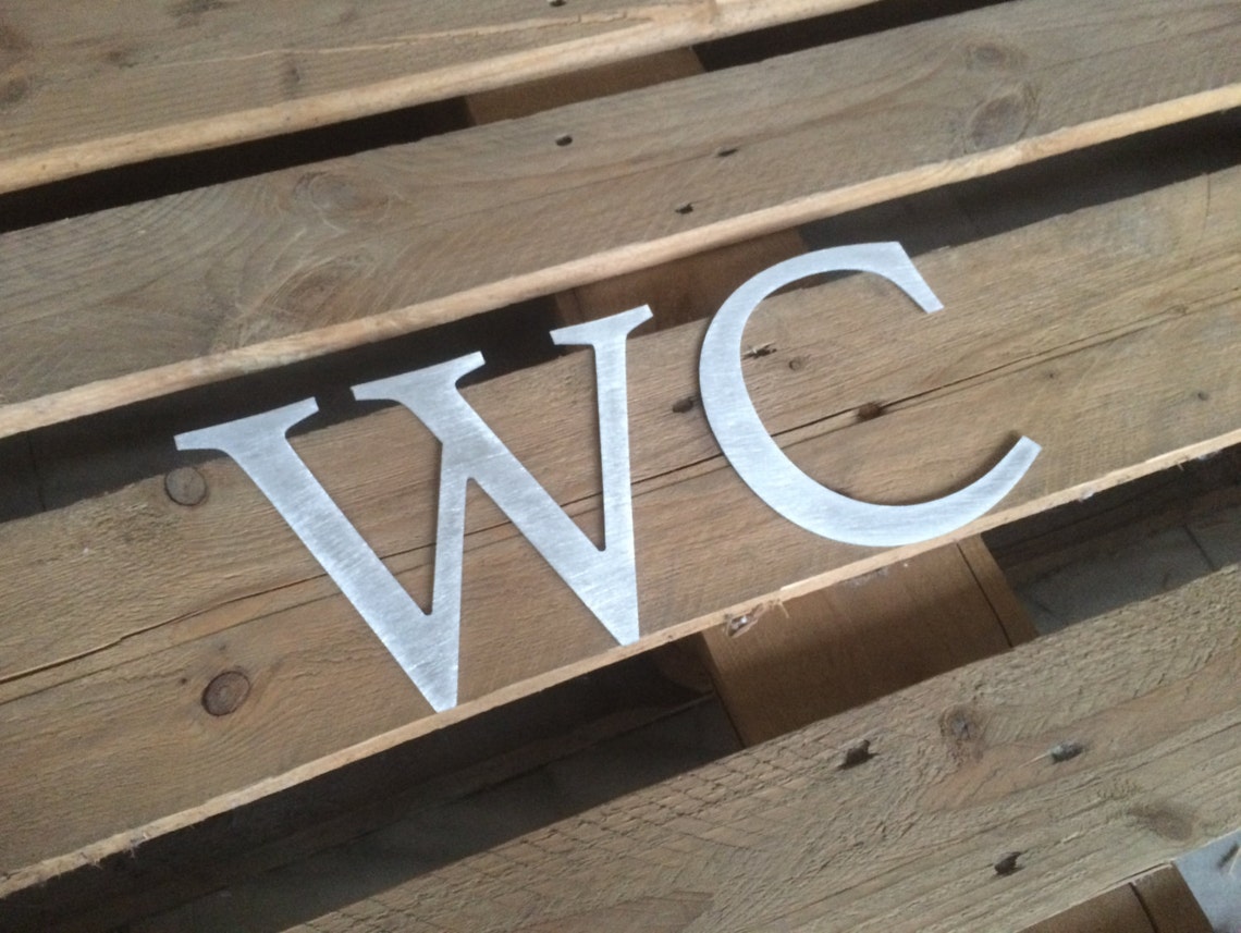 Scratched Aluminium Metal Letters- Wall Signs Metal Numbers Wall ...