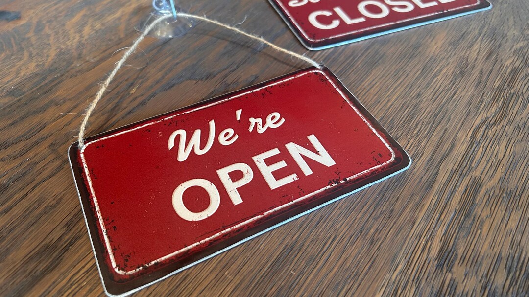 Reversible Open Closed Signs Vintage Style Double Sided Signs, Come in ...