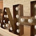 Large Rusted Metal Letters Light up Led Lights for Bar or - Etsy