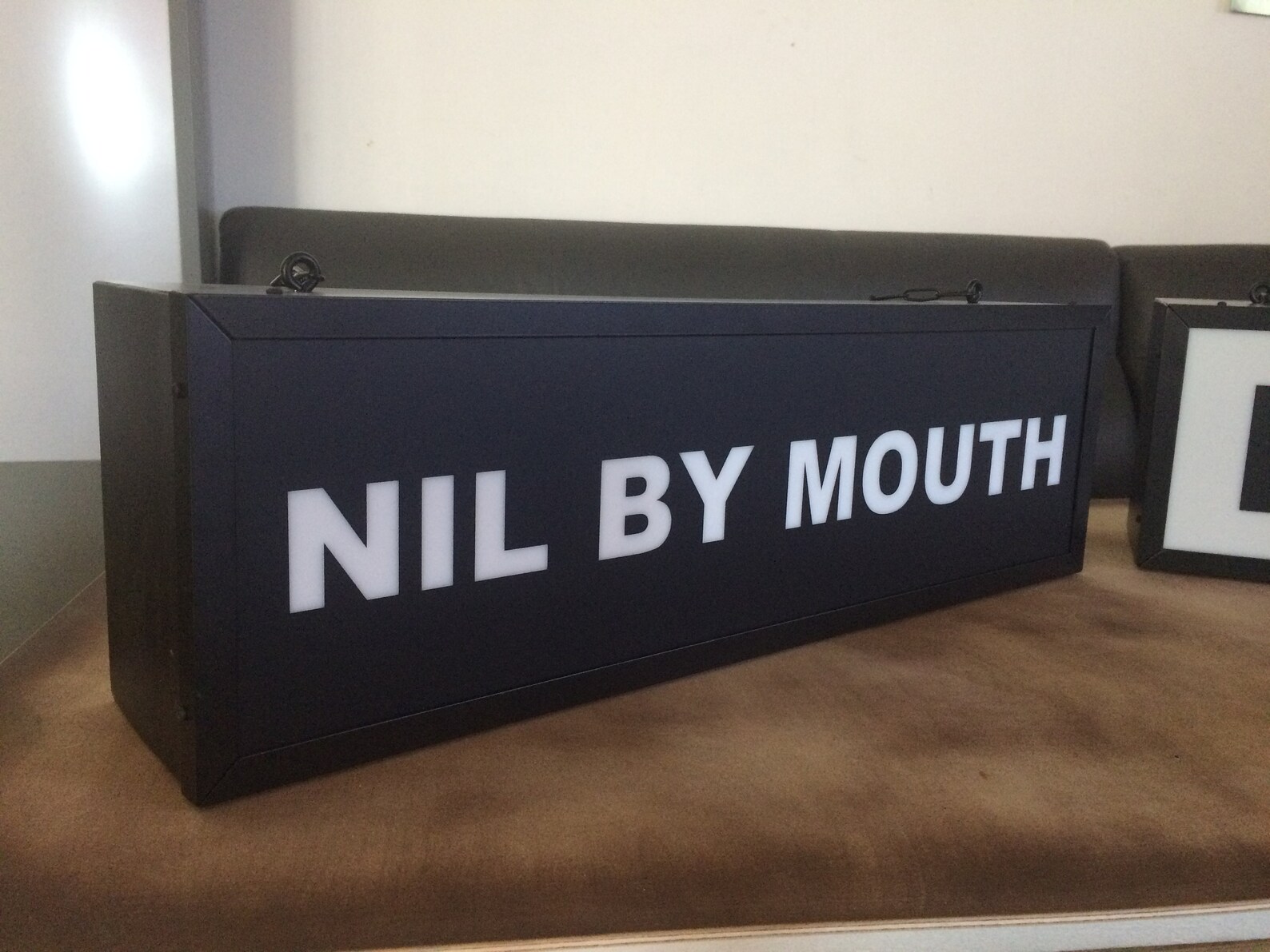 Illuminated Signs Retro Light Box Sign: Black Sides Custom - Etsy