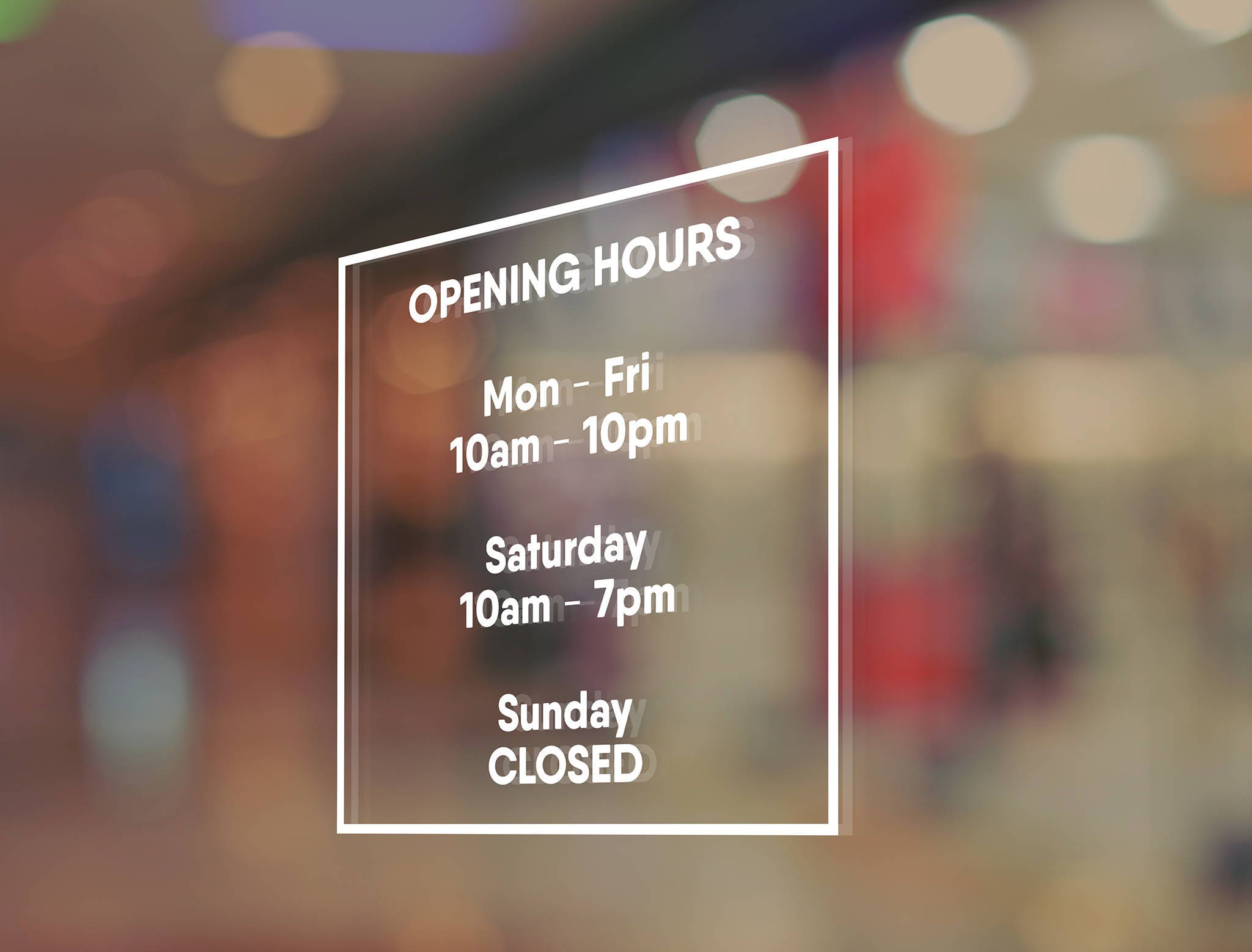 Store Hours Decal. Business Hours Decals. Free Shipping. | Etsy