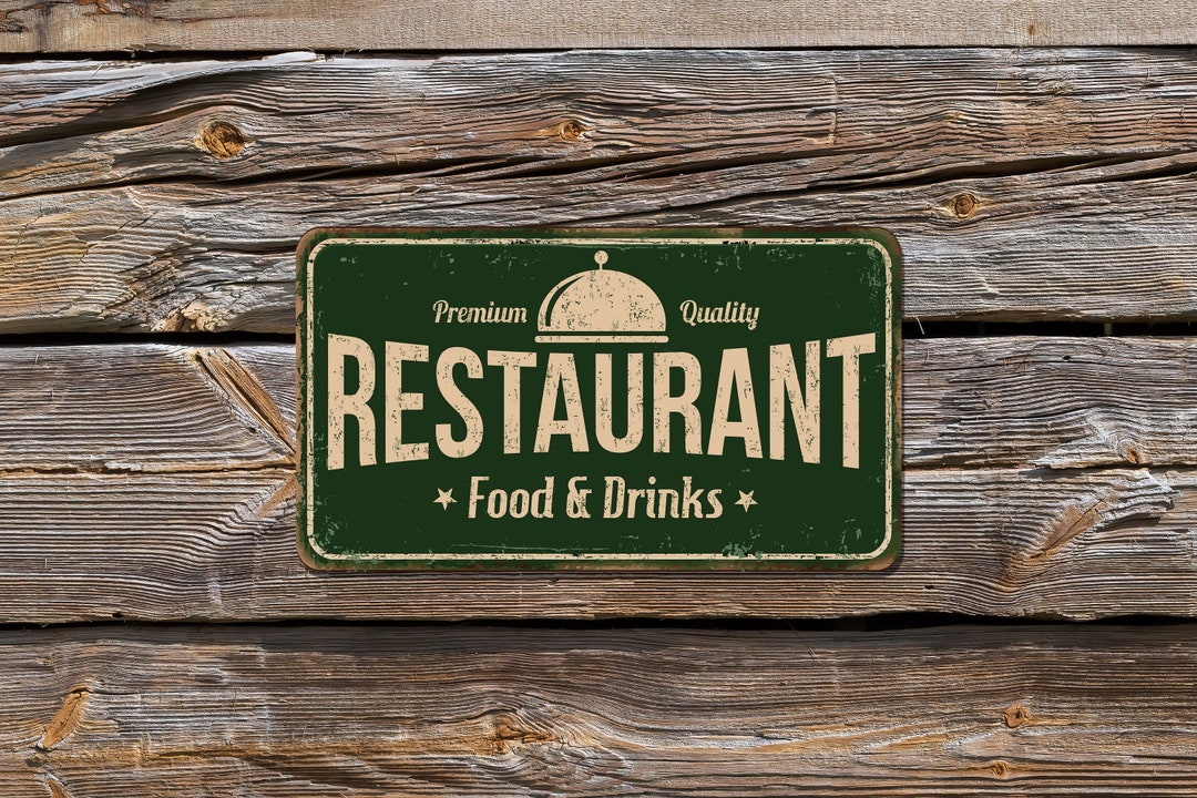 Business Sign RESTAURANT. Front Door Sign. Retro - Etsy