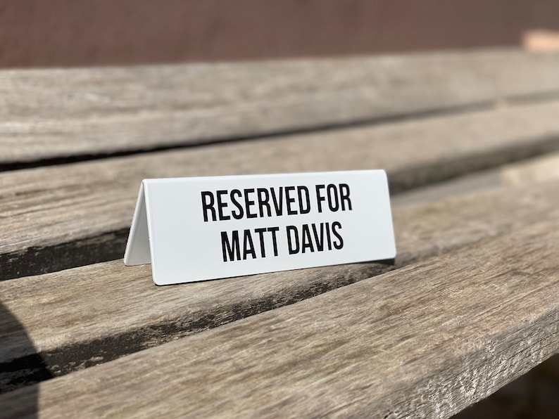 Custom RESERVED Table Sign, Sturdy Restaurant or Bar Table Decor ...