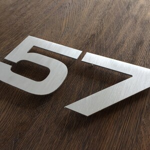 Metal House Numbers Mount Holders Raw Scratched Aluminum Powder Coated ...