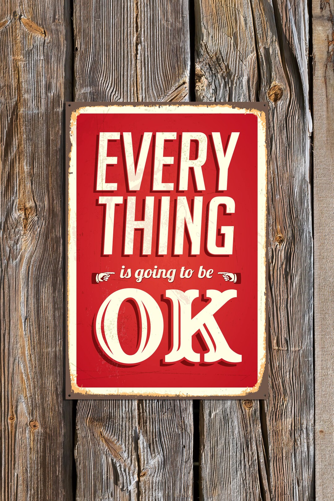 Wall Decor Signs Positive, Good Vibes, Motivational, Retro Sign ...