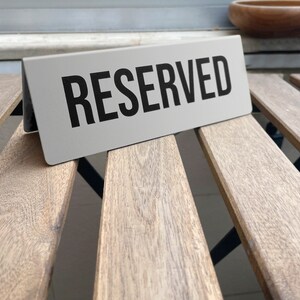 Custom RESERVED Table Sign, Sturdy Restaurant or Bar Table Decor ...