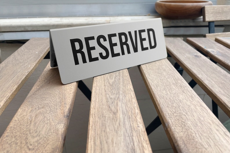 Custom RESERVED Table Sign, Sturdy Restaurant or Bar Table Decor ...