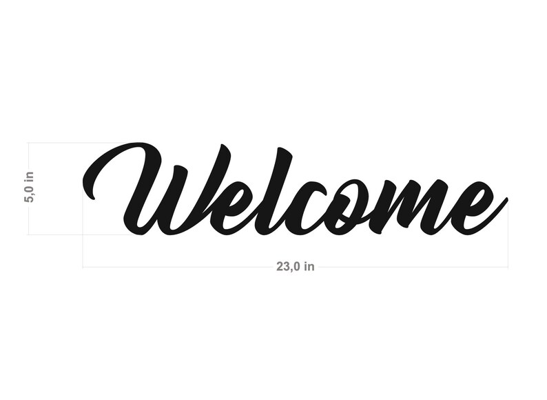 Welcome Script Metal Cutout Custom Aluminium Metal Letters | Etsy