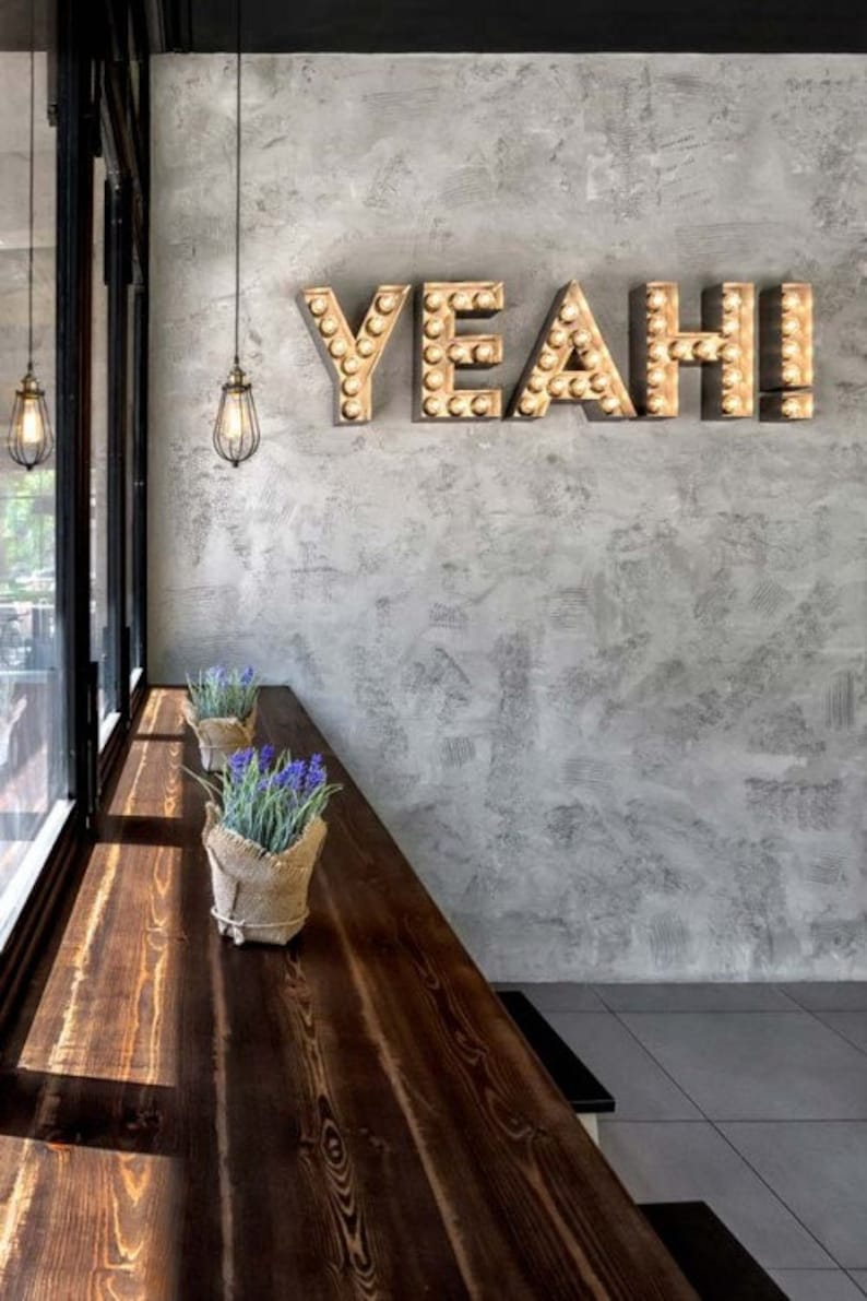 Company Sign Large Letters Lights | Etsy