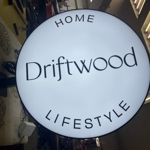 LED Company Sign Double Sided. LED Light Box Sign Board. Custom Text ...