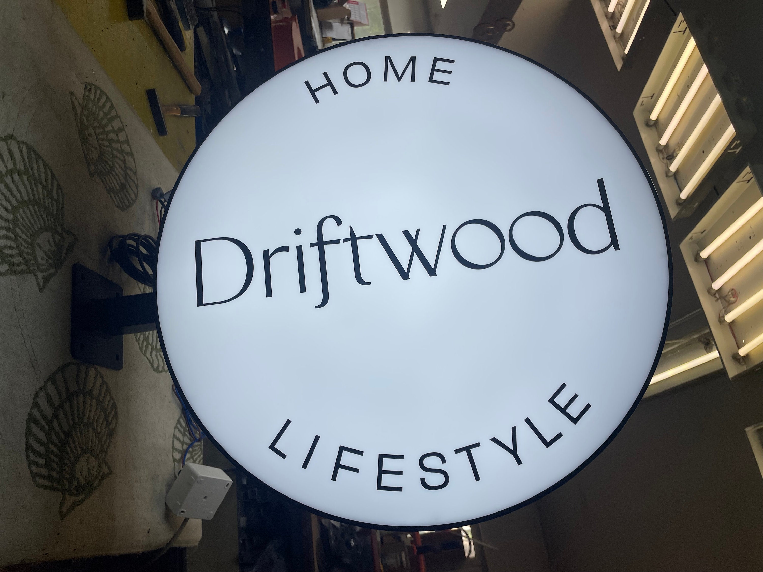 LED Company Sign Double Sided. LED Light Box Sign Board. Custom Text ...