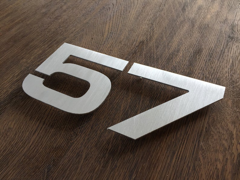 Metal House Numbers Raw Finish Aluminum for Outdoor Use House - Etsy