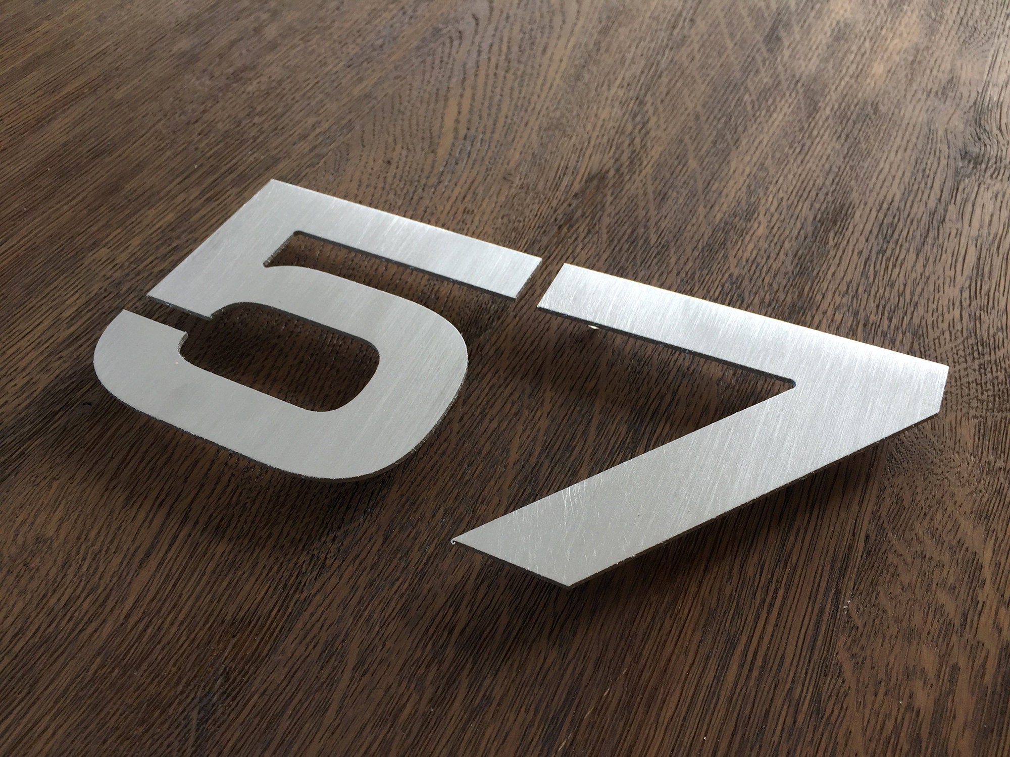 Metal House Numbers Raw Finish Aluminum for Outdoor Use House | Etsy