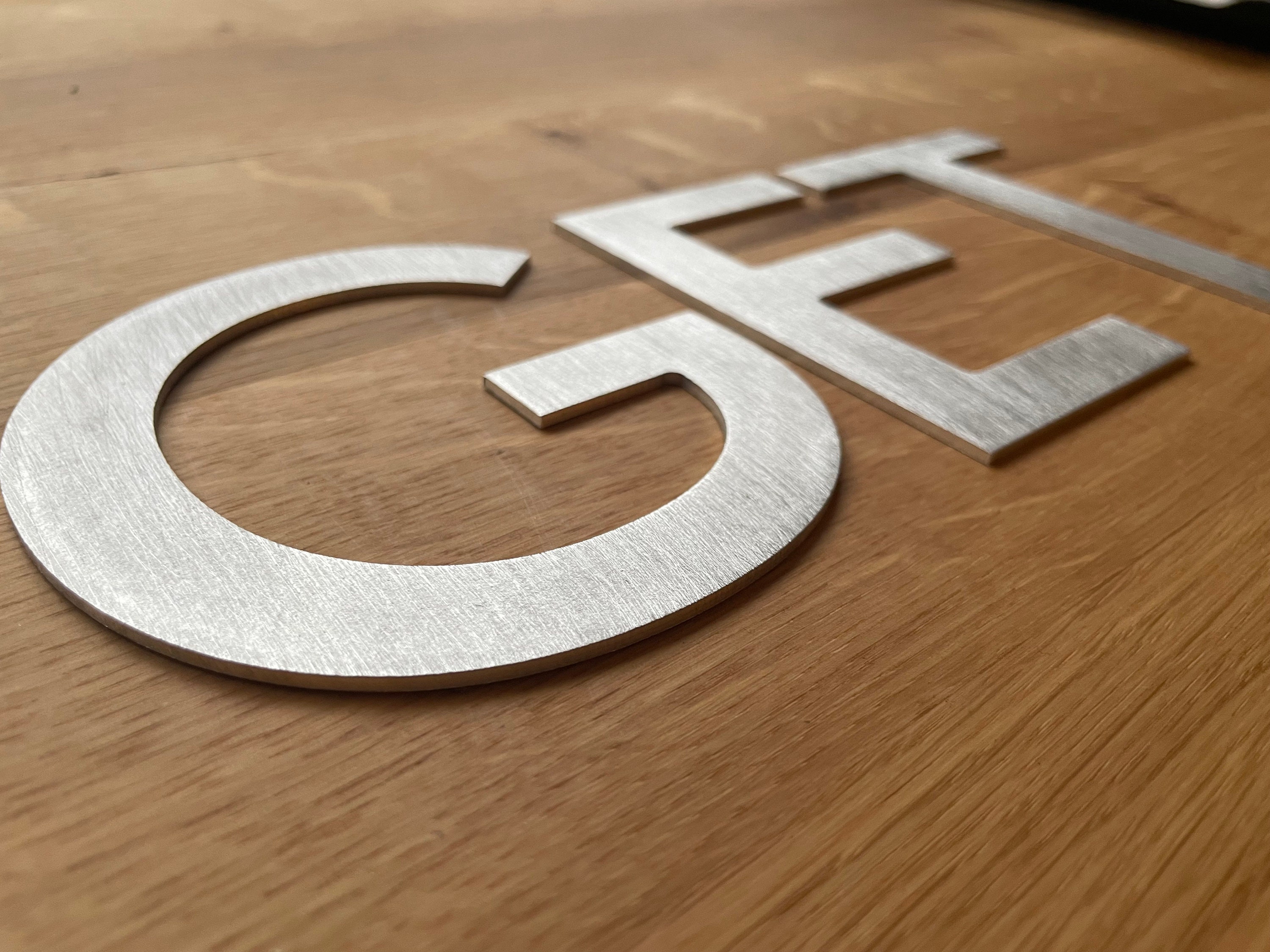 Shiny Aluminum Small or Big Metal Letters, 2" to 12" Tall Metal Letters ...